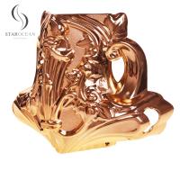 China ABS Plastic Copper Color Coffin Corner Decoration Set 17#B 4 Corners 8 Lugs for sale