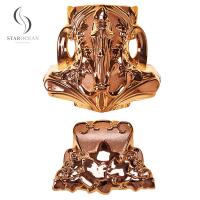 China ABS Plastic Copper Color Coffin Corner Decoration Set 17#B 4 Corners 8 Lugs for sale