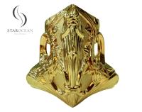 China Light Gold Coffin Corners Set 17# LG with Steel Bars Durable Coffin Accessories 4 Corners 8 Lugs for sale