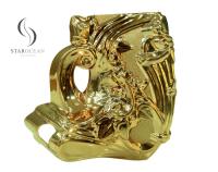 China Light Gold Coffin Corners Set 17# LG with Steel Bars Durable Coffin Accessories 4 Corners 8 Lugs for sale