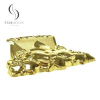 China Light Gold Coffin Corners Set 17# LG with Steel Bars Durable Coffin Accessories 4 Corners 8 Lugs for sale