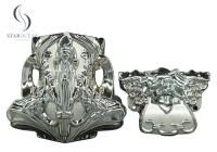 China Silver Plastic Christmas Coffin Corner 17#S Funeral Accessories 4 Corners 8 Lugs for sale