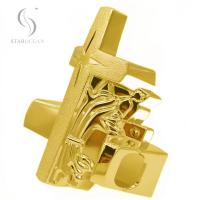 China 24K Gold Custom Coffin Corners Star Pattern Decoration Set 12#G for Metal Wood Coffins for sale