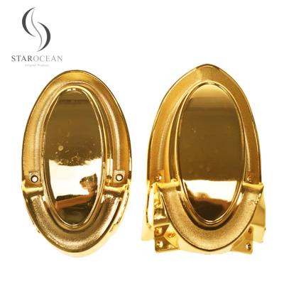China Custom Coffin Hardware Wholesale Electroplating 6#G Coffin Corner Set with Steel Bars for sale
