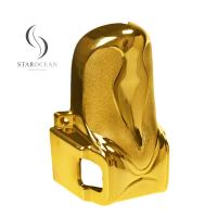 China Customized Gold PP Electroplated Coffin Corner Funeral Hardware Decoration 5#G for sale