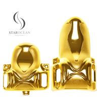 China Customized Gold PP Electroplated Coffin Corner Funeral Hardware Decoration 5#G for sale
