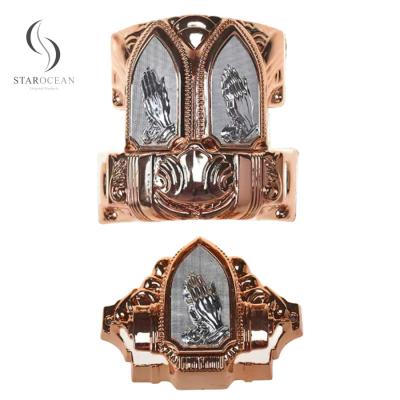 China ABS Plastic Coffin Corner Set 20#B with Steel Pipe Gold Antique Brass Custom for sale