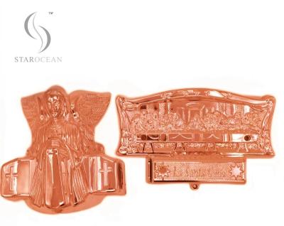 China Custom Bronze Electroplated Plastic Coffin Corner 19#B Set with 80