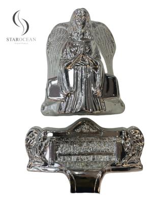China Plastic Silver Coffin Corner Accessories For Funeral Interment Ornamentation19# S for sale