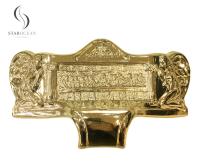 China Customized Light Gold Plastic Oversized Coffin Handle For Funeral Ornamentation 19# LG for sale