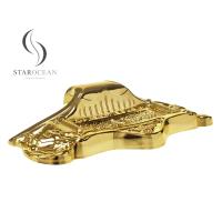China Customized Light Gold Plastic Oversized Coffin Handle For Funeral Ornamentation 19# LG for sale
