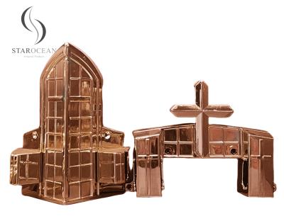 China Bronze Electronic Plating Coffin Corner Set Funeral Itmes Smooth Surface 15# B for sale