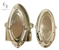 China 18K Light Gold Plastic Coffin Corners Set 13#LG Sturdy Handles with Metal Pipes for sale