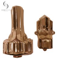 China PP Plastic Coffin Corner Set with Metal Tube 10B for Casket Decoration 4 Corners 8 Lugs for sale