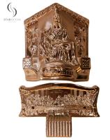 China Copper Plastic Funeral Coffin Corner Set 9B with Steel Bars 203cm 66cm for sale