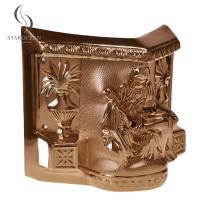 China Copper Plastic Funeral Coffin Corner Set 9B with Steel Bars 203cm 66cm for sale