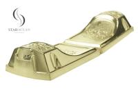 China Light Gold PP Coffin Handles and Decorative Corners Set 8 Inch with Steel Bar for sale