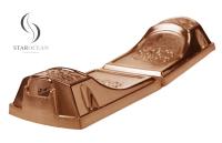 China Bronze PP Recycled Material Coffin Corner Funeral Accessories Bronze 8# B for sale
