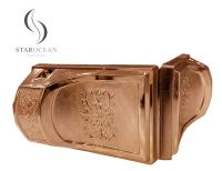 China Bronze PP Recycled Material Coffin Corner Funeral Accessories Bronze 8# B for sale