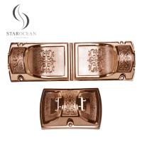 China Bronze PP Recycled Material Coffin Corner Funeral Accessories Bronze 8# B for sale