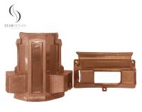 China Bronze Plastic Coffin Corner Set 7#B with Lugs and Steel Bars for Casket Decoration for sale
