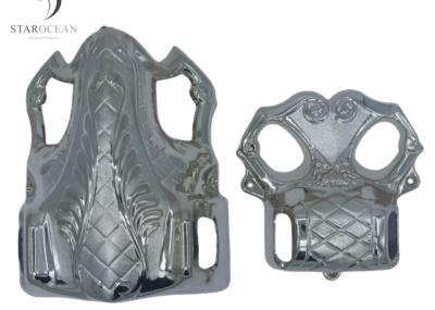 China Shiny Silver Plastic Coffin Corners & Handles 4#S Set with Metal Pipes - 100 Sets MOQ, 20-Day Delivery for sale