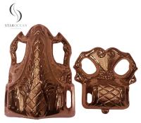 China Bronze Plastic Coffin Corners 4#B Set with 0.66m & 2.02m Steel Bars - American Style Handles & Decorations for sale