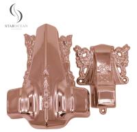 China Bronze Plastic Coffin Corners 3#B Set with 2.02m Steel Bars and Gold/Silver/Bronze Plating Options for sale