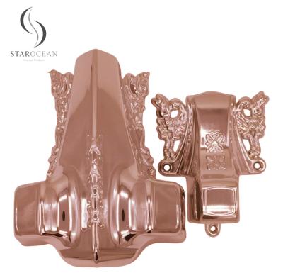 China Bronze Plastic Coffin Corners 3#B Set with 2.02m Steel Bars and Gold/Silver/Bronze Plating Options for sale