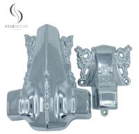 China Silver ABS Coffin Corner 3#S Set with 0.66m & 2.02m Steel Bars - Heavy Weight Resistance Casket Handle for sale