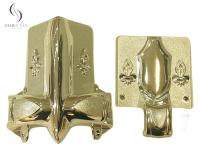 China Shining Gold Color PP Recycle Casket Corner Set 2# LG - 100 Set MOQ with SGS/BV Certification for sale