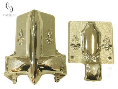 China Shining Gold Color PP Recycle Casket Corner Set 2# LG - 100 Set MOQ with SGS/BV Certification for sale