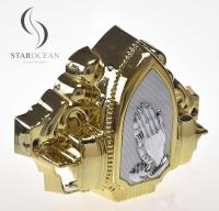 China ABS Material Coffin Corner 20# Decoration Set with 4 Corners & 8 Lugs - Gold/Silver/Bronze Options for sale