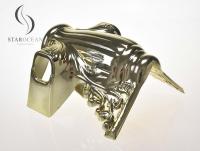China 24# Gold Electronic Electroplated Plastic Coffin Corner Decorative Handle Set with 0.66m & 2.02m Steel Bars for sale