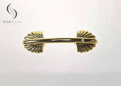 China Gold Shell Shaped Plastic Coffin Handle P9003 - 6-Piece Set with Crucifix and RIP Plate for Funeral Applications for sale