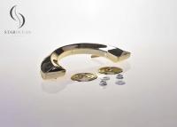 China Half Moon Shaped Plastic Coffin Handles Durable With Steel Wire Inside P9009 for sale