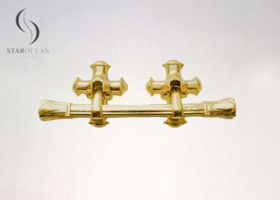 China Golden European Cross Shape Plastic Coffin Handles P9008 - 120kg Load Capacity, Custom Colors & Materials for sale