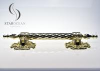 China Zamak Metal Coffin Handle ZH005B 25x8cm with Beautiful Pattern - Gold/Antique Finish - MOQ 2000 Pcs for sale