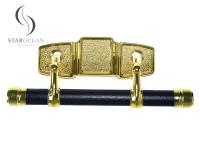 China Gold Classic European Style Coffin Hardware Kit with 38cm & 174cm Swing Bars - ABS/PP Materials for sale