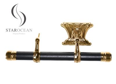 China 24K Gold Plated Coffin Handle Set with 38cm & 174cm Bars, Plastic Panels and Zinc Alloy Hinges for sale