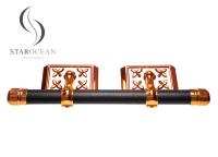 China Vintage Copper Coffin Handle Set SW-CB - 500kg Capacity, 38cm & 174cm Bars, Custom Colors for sale