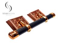 China Vintage Copper Coffin Handle Set SW-CB - 500kg Capacity, 38cm & 174cm Bars, Custom Colors for sale