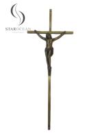 China European Style Funeral Crucifix ZD051 - Zinc Alloy Coffin Decoration with High-Polished Finish, 1000pcs MOQ for sale