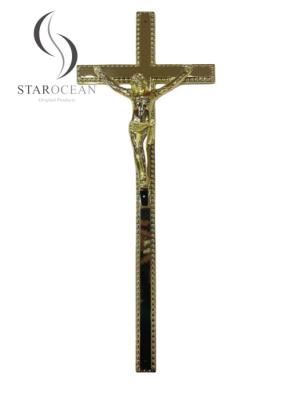 China Zamak Funeral Cross Hardware ZJ-03 - European Style Coffin Decoration with Gold/Brass/Copper Plating for sale