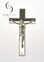 China Plastic Funeral Cross 19.5×11cm for Children's Coffins - ABS/PP Material with Gold/Silver Finish Options for sale