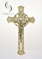China Customized Coffin Cross Decoration 30×17cm PP Recycled Material with Exquisite Pattern PJ-01 for sale