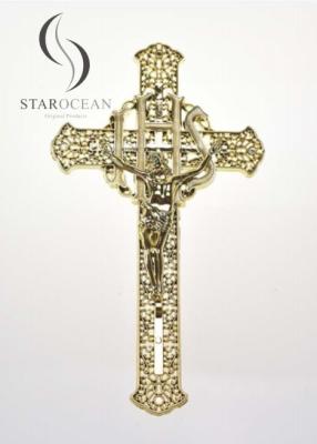 China Customized Coffin Cross Decoration 30×17cm PP Recycled Material with Exquisite Pattern PJ-01 for sale