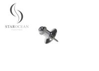 China Silver UFO Shape Plastic Coffin Screw Accessories PS08 - 28×28×20cm Dimensions, 2000 Pcs MOQ for sale