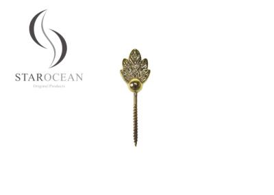 China Floral Pattern Coffin Decorative Screws 45mm or 55mm Metal Section with Brackets PS07 Model for sale
