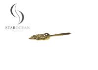 China Floral Pattern Coffin Decorative Screws 45mm or 55mm Metal Section with Brackets PS07 Model for sale